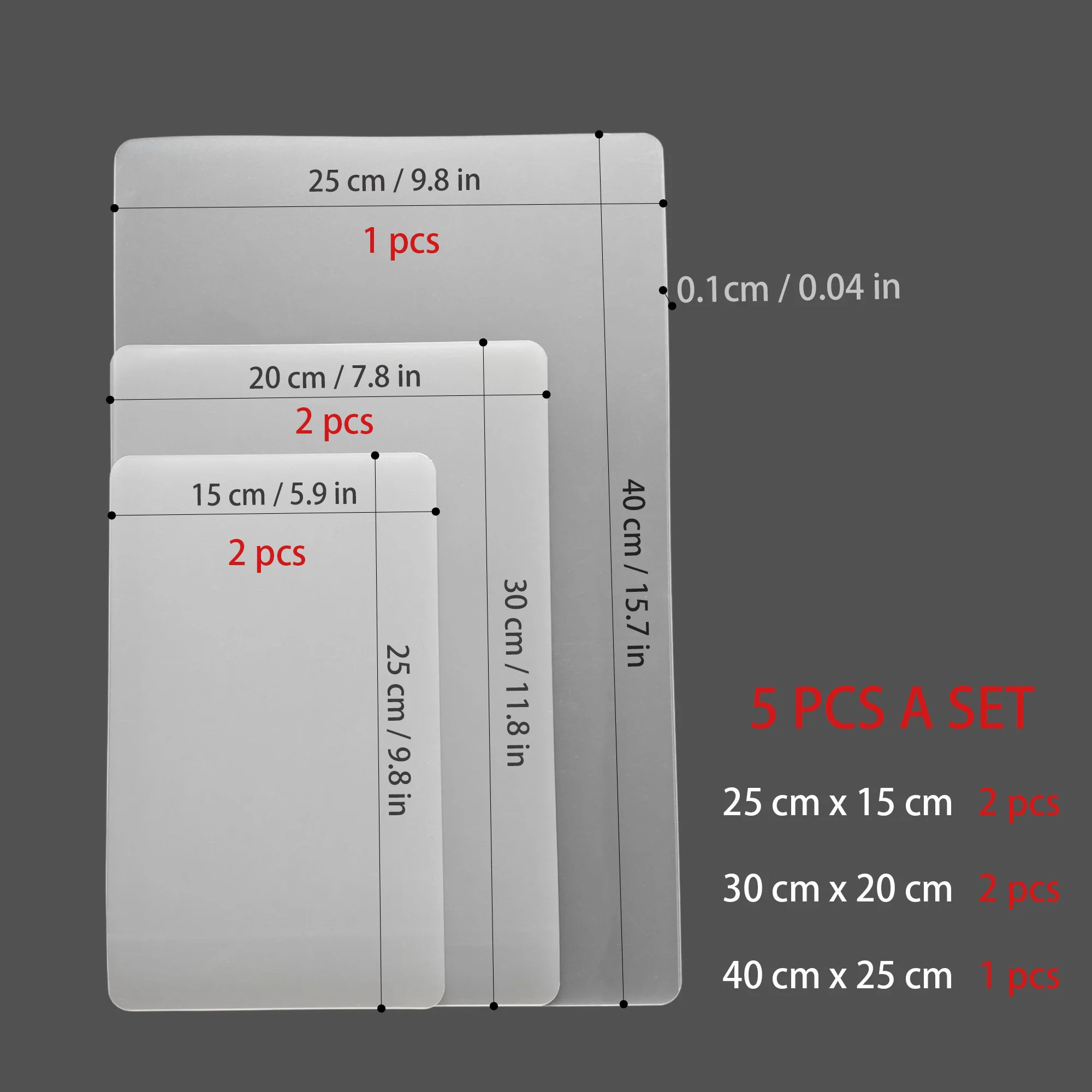 5 Pcs A Set Clear Plastic Handbag Base Shapers Rectangle Support for ...