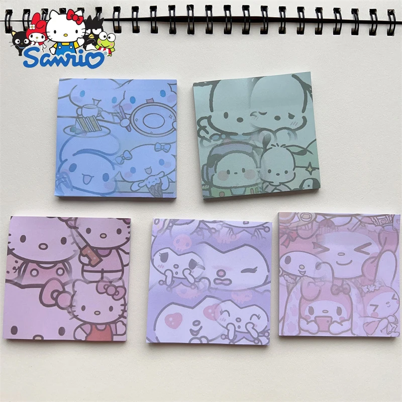 Sanrio Cartoon Ins Anime Sticky Note Kuromi Hello Kitty Cute Sticky ...