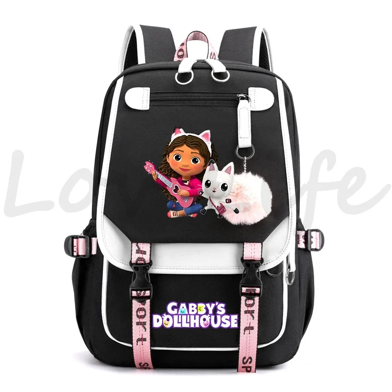 Gabby's Dollhouse Backpacks Kids Cartoon School Bags Girls Gabby Cats ...