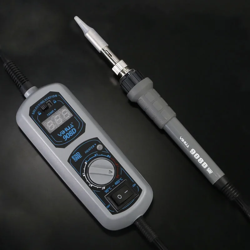YIHUA 908D Мини-электрические паяльники Портативный регулируемый ...