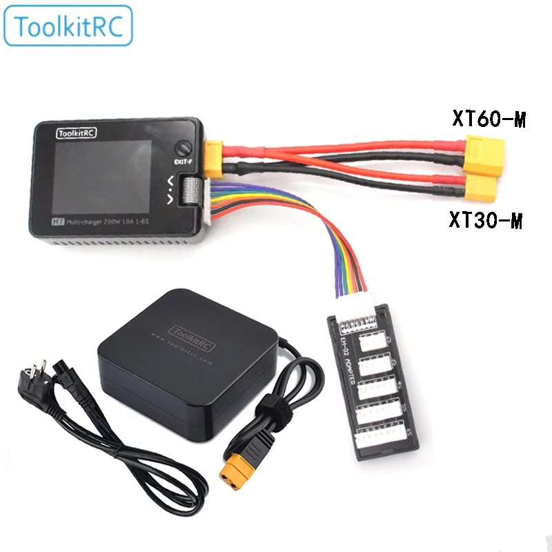 ToolkitRC-M7-200W-10A-Lithium-Battery-Balance-Charger-Discharger-1-6S-Lipo-With-Voltage-Servo ...