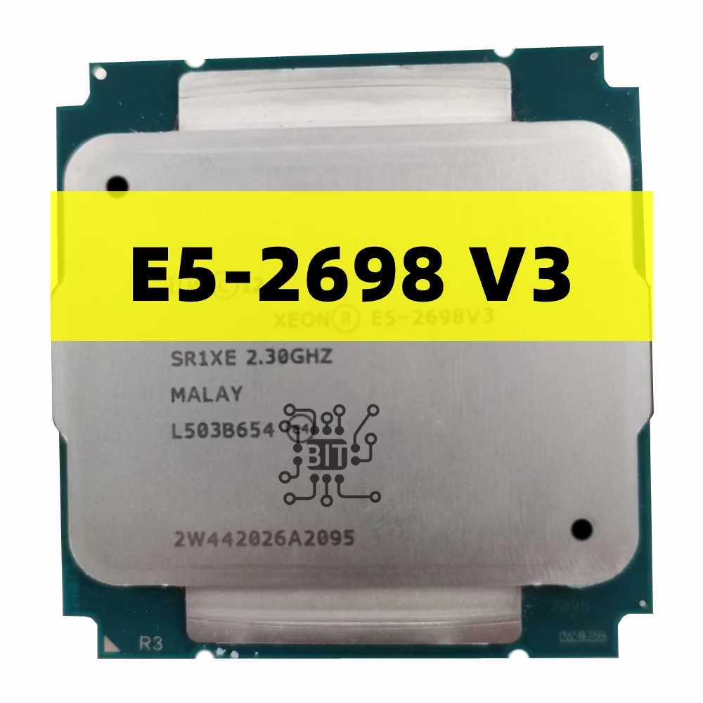 중고 제온 E5 2698 V3 프로세서, SR1XE 2.3Ghz 16 코어 135W 소켓, LGA 2011-3 CPU E5 2698V3