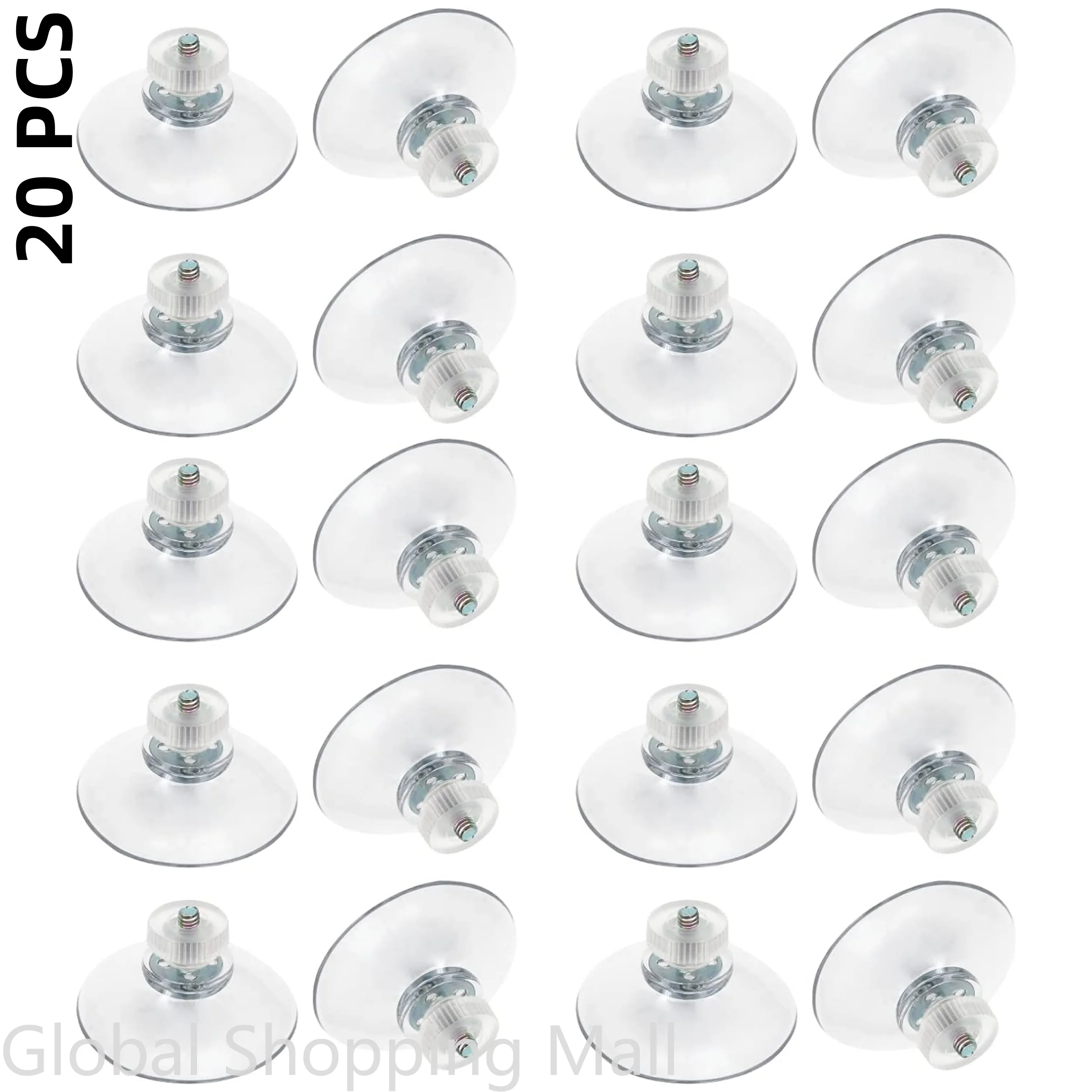 20PCS-Plastic-Suction-Cups-with-Screw-25-32-41-53-mm-Clear-PVC-Sucker ...