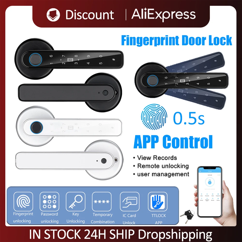 Smart-Biometric-Fingerprint-Door-Lock-Anti-Peeping-Security-Password ...
