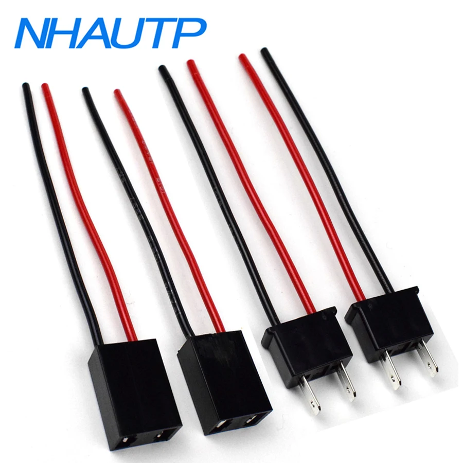 NHAUTP-4Pcs-H7-Socket-Adapter-Wiring-Harness-Male-Female-Plug-Connector ...