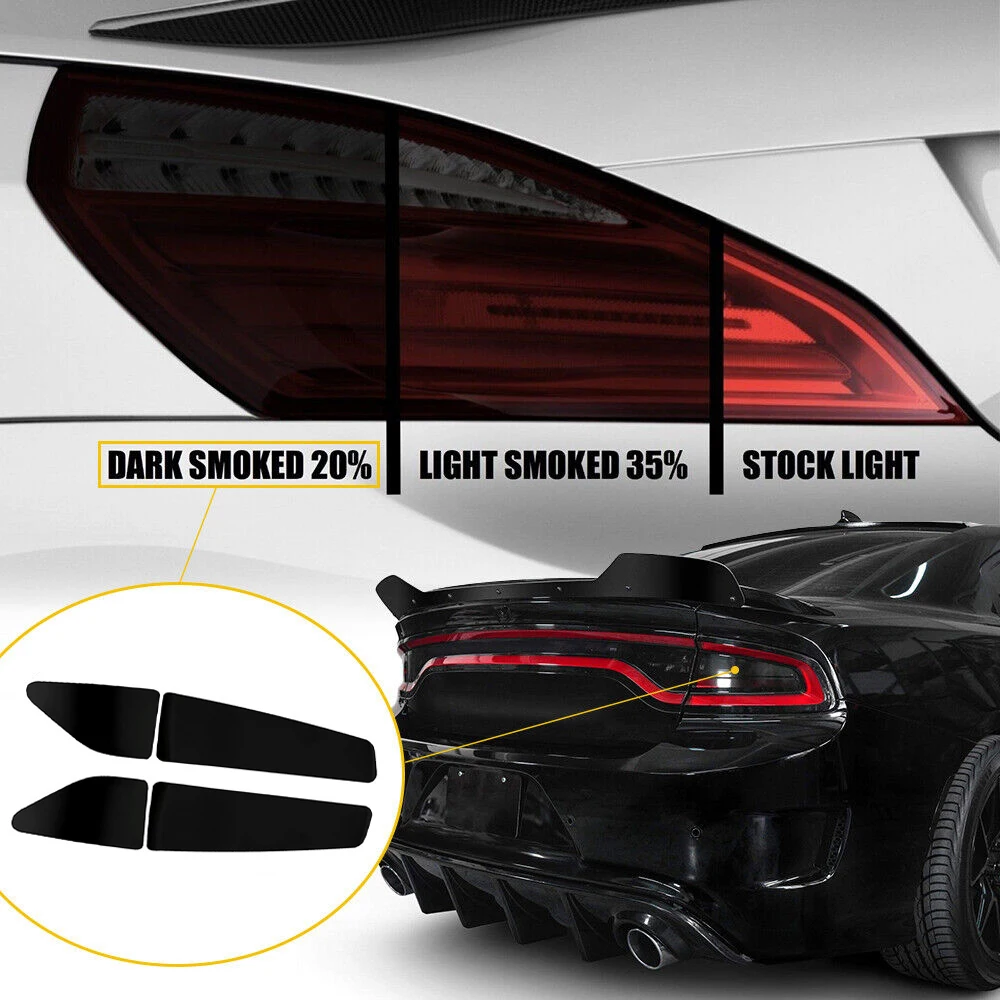 Black-Vinyl-Tail-Light-Sticker-for-2015-2022-Dodge-Charger-Rear-PreCut ...