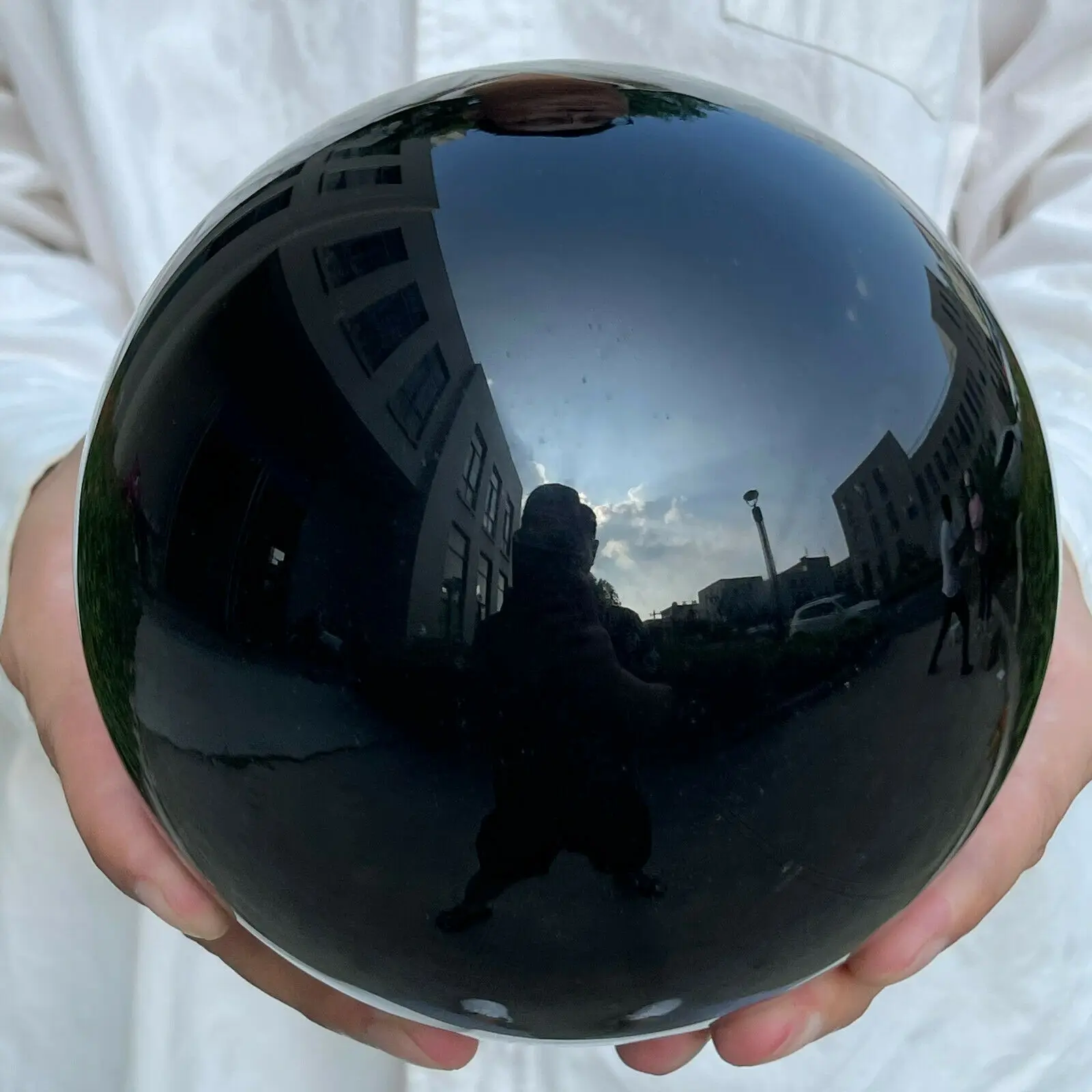 Natural Obsidian Sphere Beautiful Polished Dazzling Crystal Ball ...