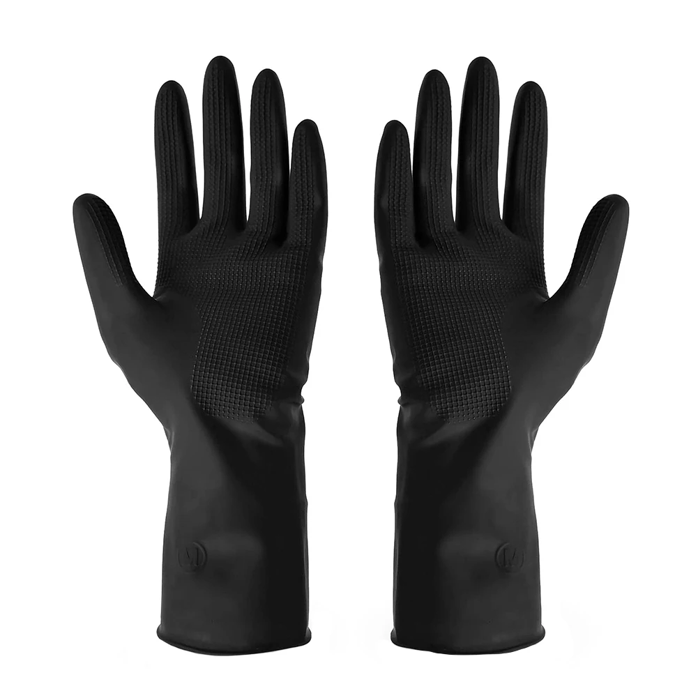 Latex Cleaning Black Gloves Hair Dye Gloves Kitchen Cooking Garden ...