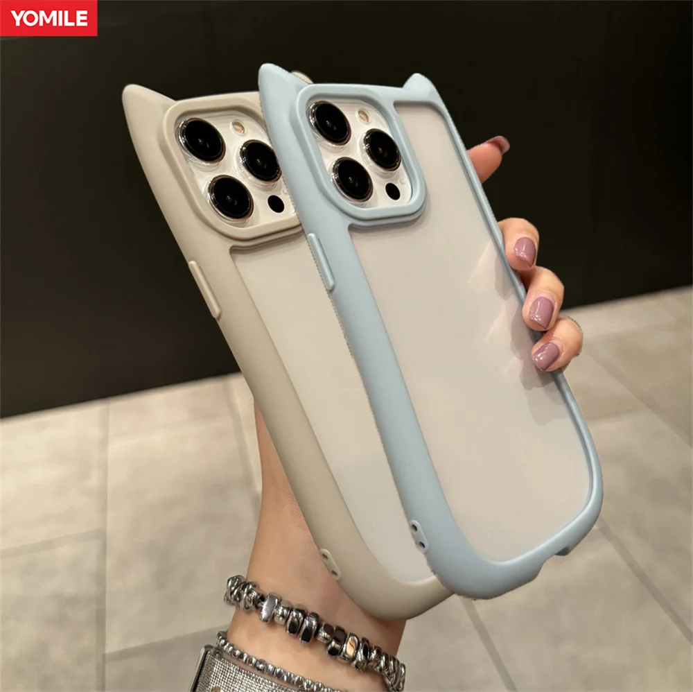 Luxury-Aesthetic-3D-Cute-Cat-Ears-Case-For-iPhone-15-14-13-12-11-Pro ...