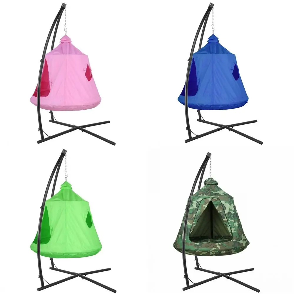 Hammock-Chair-Stand-with-Swing-Chair-Hanging-Tree-Tent-Steel-Stand ...