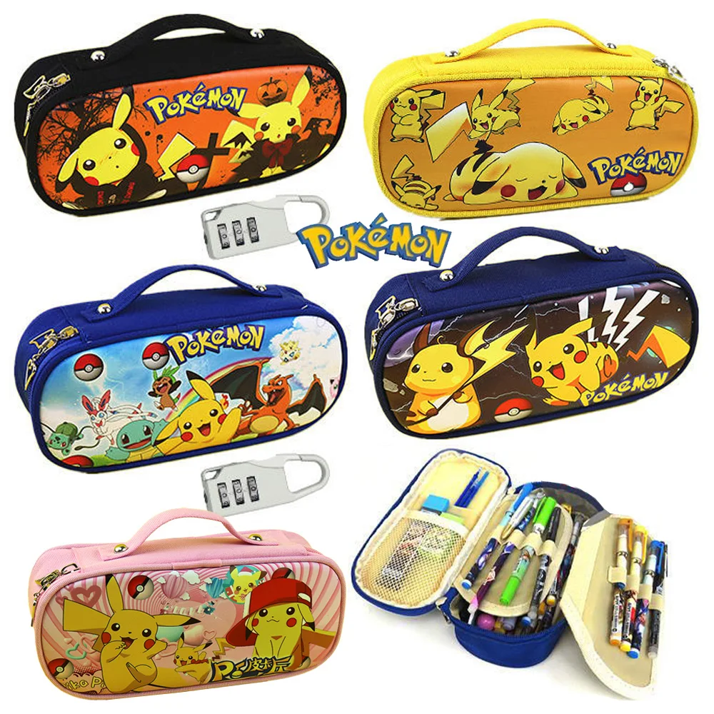 Pokemon Pikachu Raichu Charizard Signature Pen Pencil Case Ball Storage ...