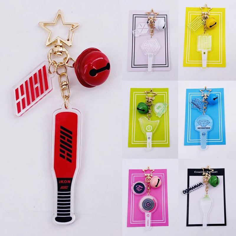 Keychain Microphone Pendant Stray Lightstick Acrylic Light Stick ...