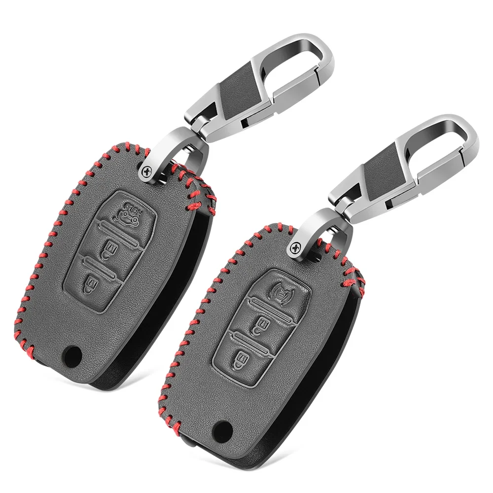 Funda-de-cuero-para-llave-de-coche-accesorio-para-SsangYong-Kyron ...