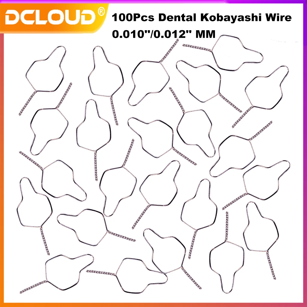 100Pcs-Pack-Ortodoncia-Dental-Kobayashi-Alambre-Orto-Bracket-Ligadura ...