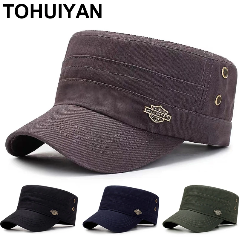 Hat Retro Military Men | Types Military Cap | Military Cap Styles ...