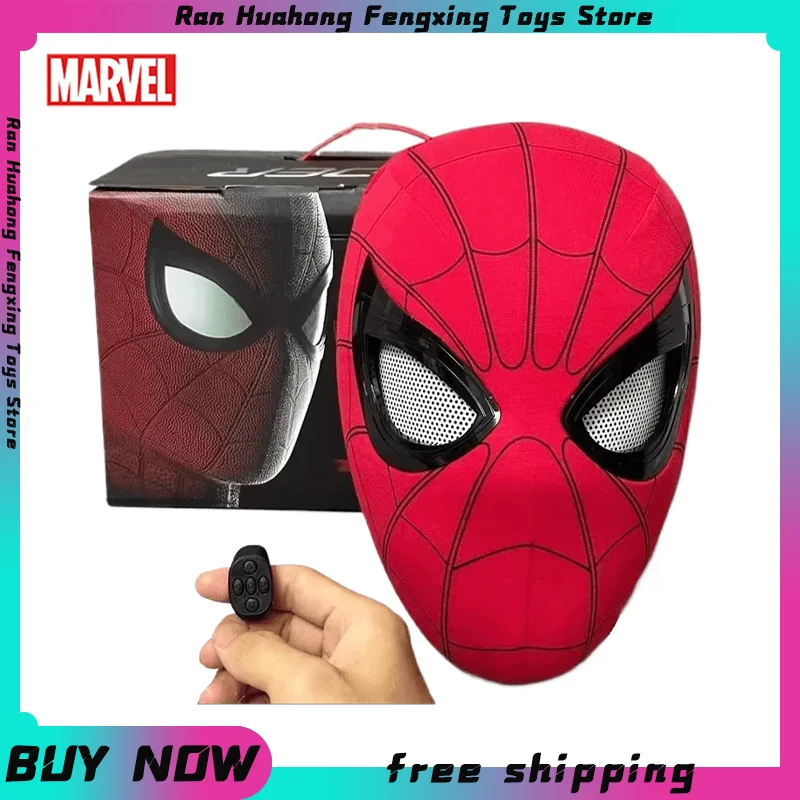 Mascara-Spiderman-Headgear-Mask-Cosplay-Moving-Eyes-Electronic-Mask ...