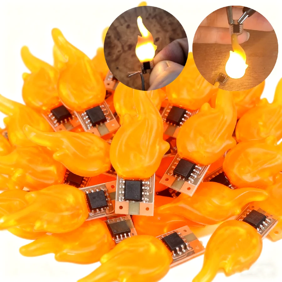 100~1PCS Wholesale DC3V-5V Led COB Flash Candles Edison Flame Warm ...
