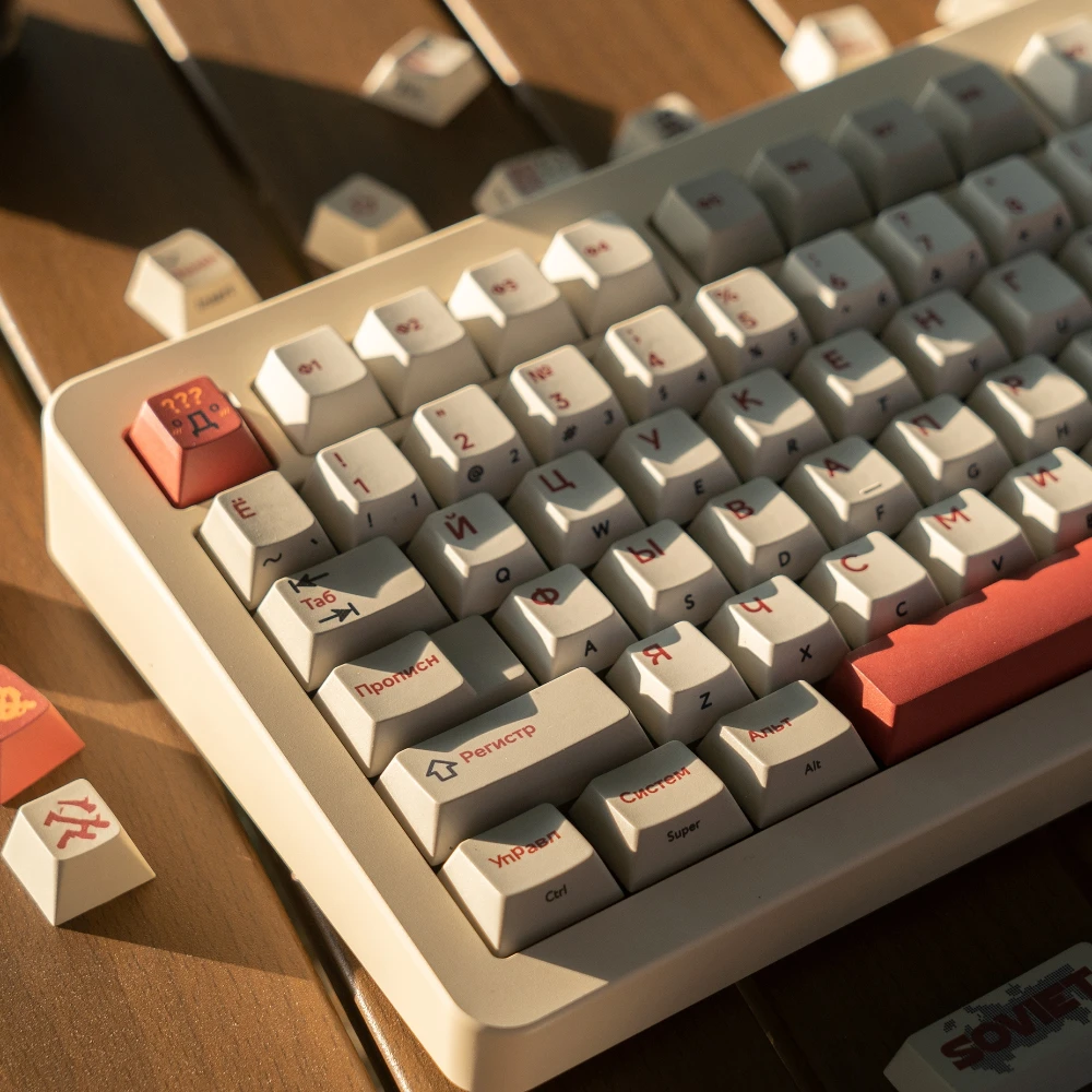 Retro-Soviet-Theme-Russian-Keycaps-Cherry-Profile-PBT-Sublimation-Key ...