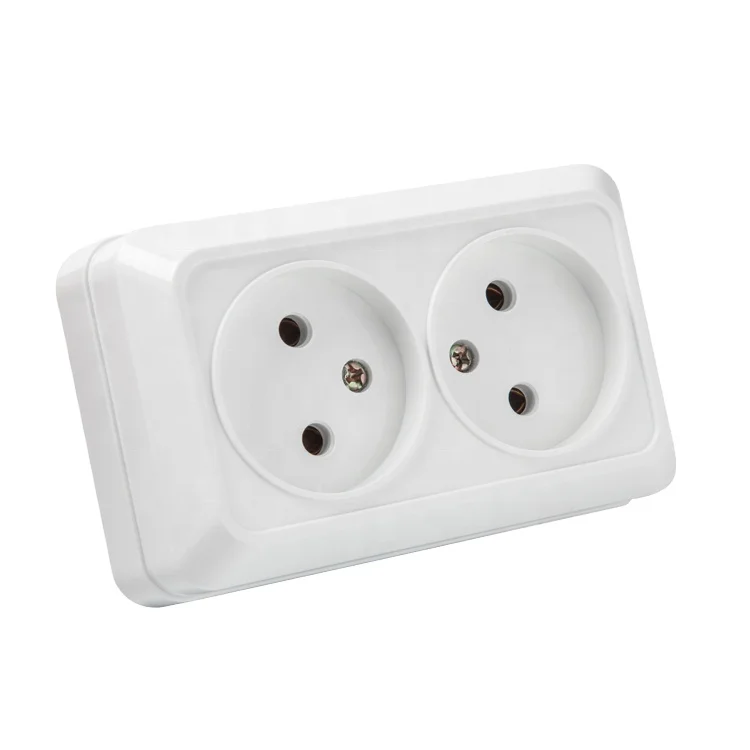 Surface-type-Wall-Socket-without-grounding-European-Wall-Socket-2-gang ...