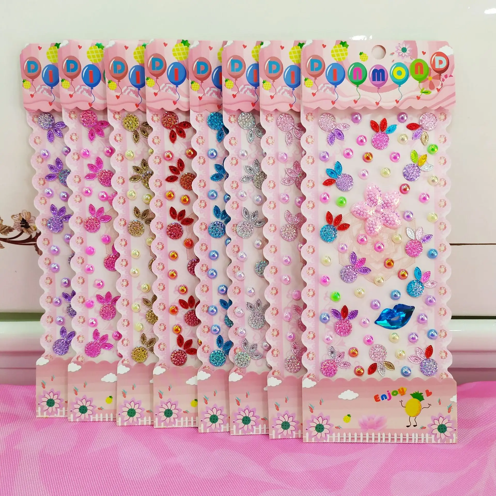 Colorful-Flower-Gem-Sticker-Self-Made-Diy-Crystal-Drop-Glue-Mobile ...