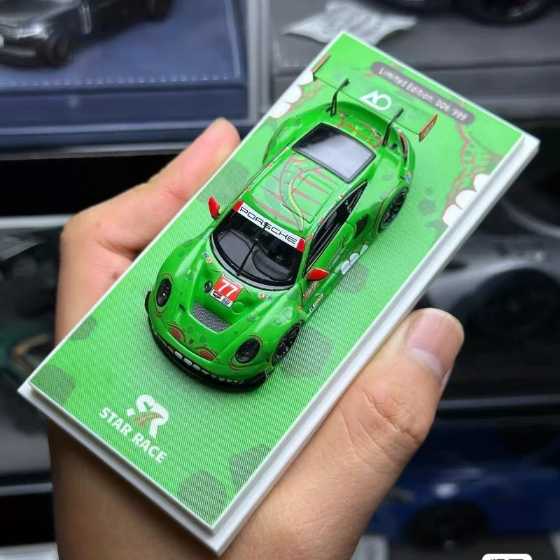 1:64, 911 GT3 green Tyrannosaurus rex livery, alloy die-cast static ...