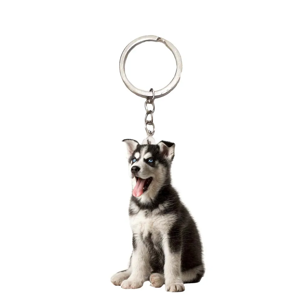 Llavero-acr-lico-de-perro-Husky-para-hombres-y-mujeres-llavero-de ...