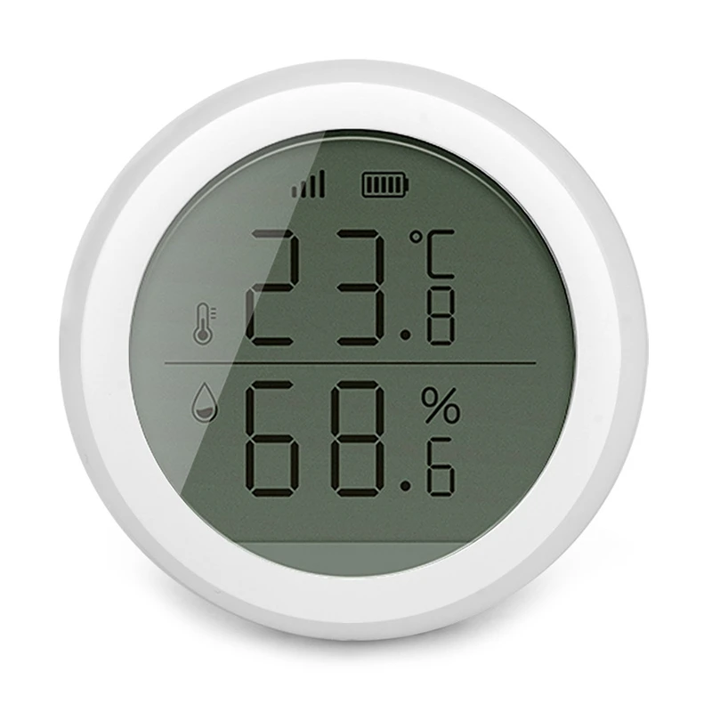 Sensor-de-temperatura-e-umidade-inteligente-WiFi-sem-fio-medidor-branco ...