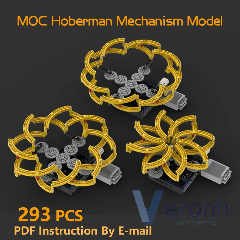 293 PCS Hoberman Mechanism Sculpture Model Set Building Blocks ...