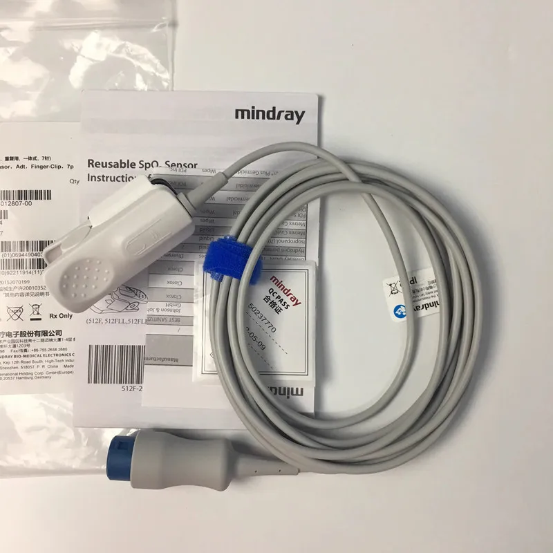 Mindray-512FLH-Sensor-SpO2-para-adulto-dispositivo-Azul-de-7-pines-para ...