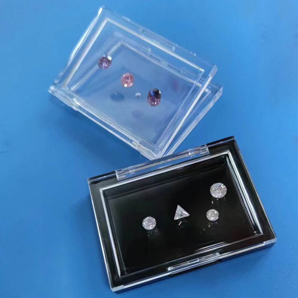Clear-Adhesive-Gems-Jewelry-Box-Diamond-Display-Holder-Stone-Zircon ...