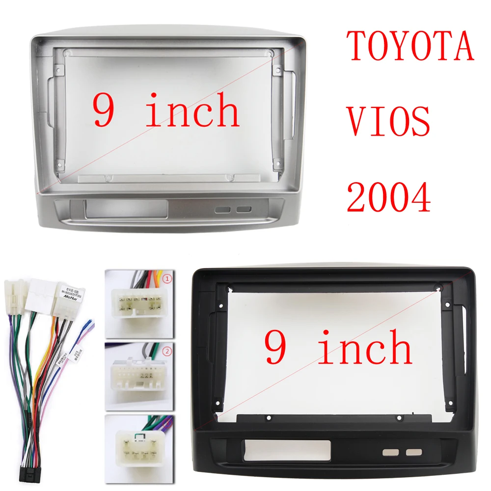 For-2004-TOYOTA-VIOS-9INCH-Car-Radio-Fascias-Android-GPS-MP5-Stereo ...