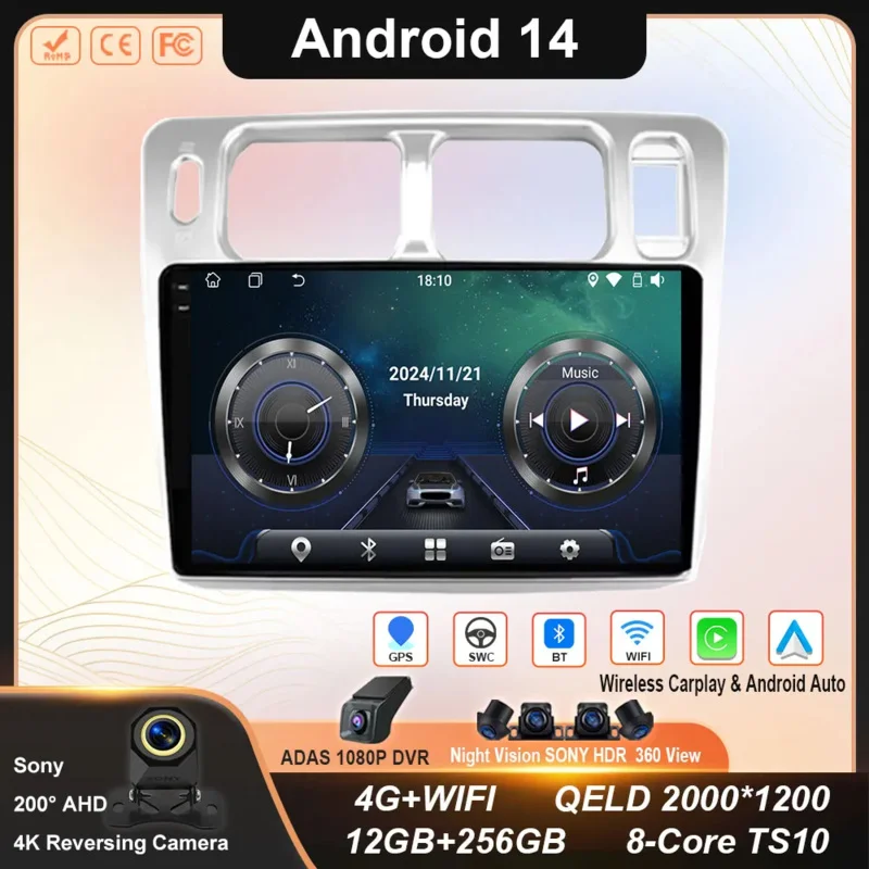 Android 14 For Mitsubishi Pajero iO 1998 - 2007 Car Radio Player ...