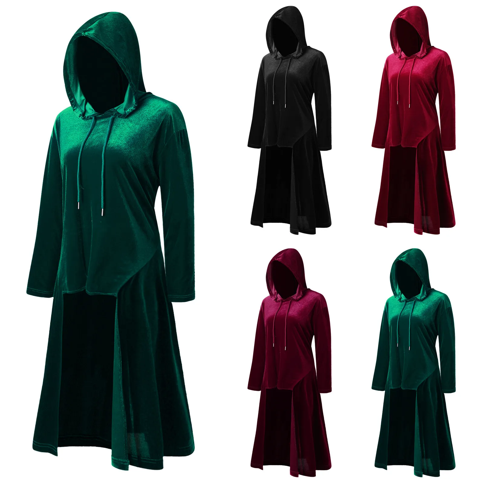 Gothic-Punk-Jacket-Women-Black-Hooded-Plus-Size-Winter-2019-Coat-Female ...