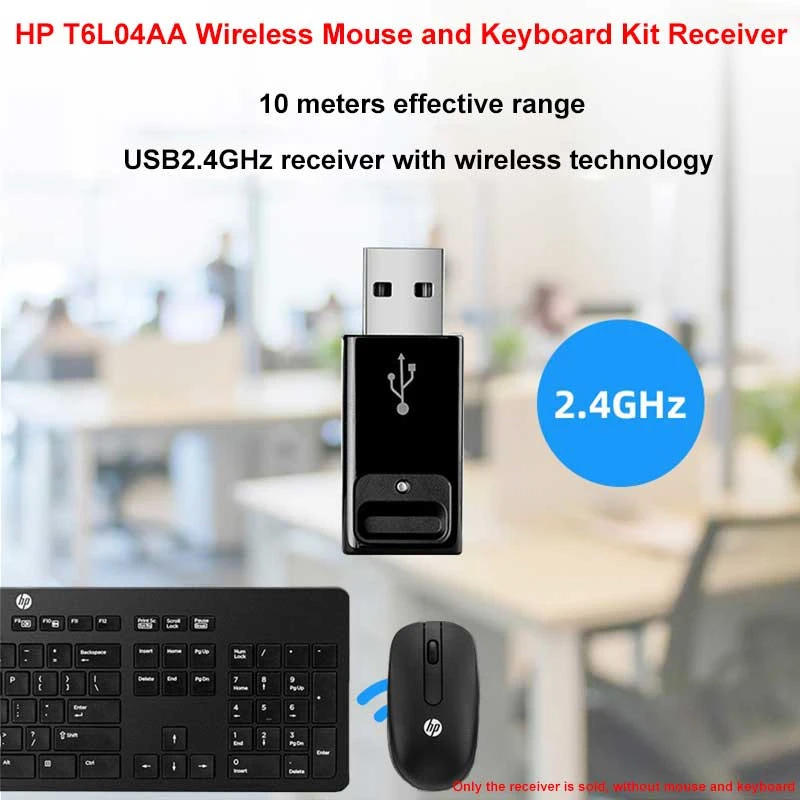 Hp T6l04aa Wireless Sk2064 Keyboard Sm-2064 Mouse Set Adapter Notebook ...