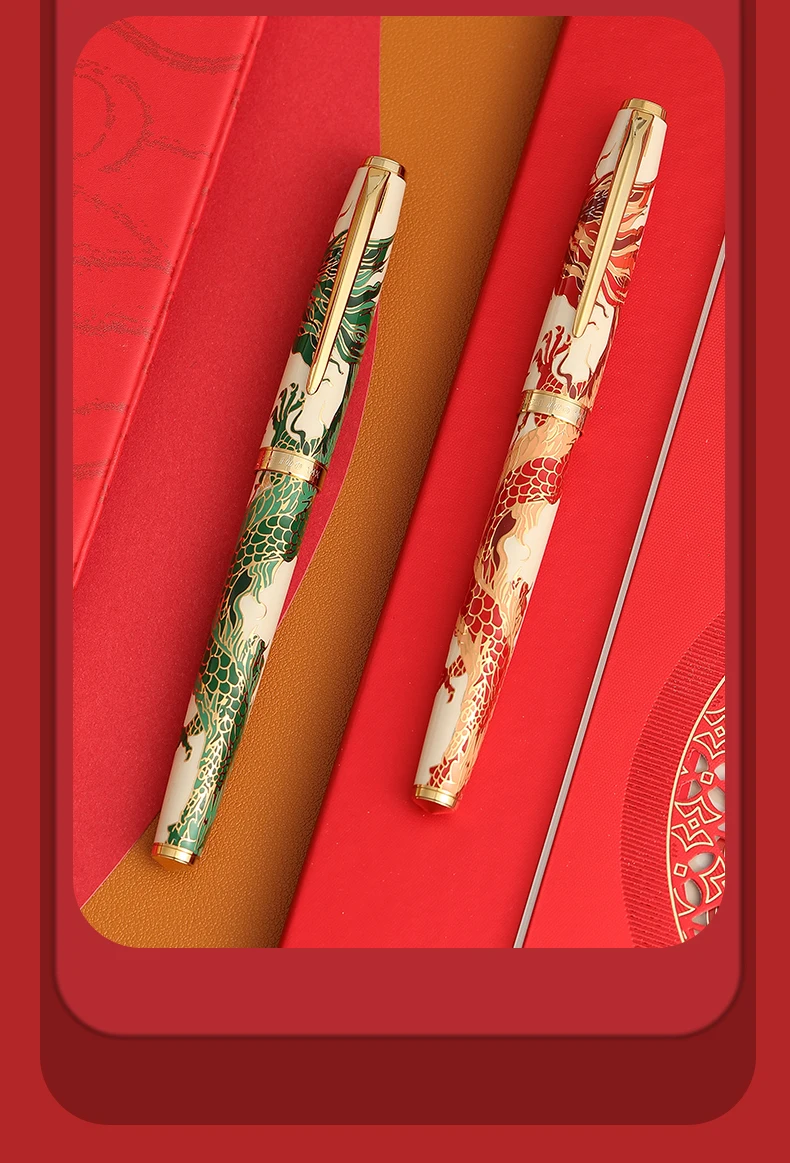 HERO-100-Fountain-Pen-14K-Gold-Nib-Pen-Year-Of-the-Dragon-Hooded-Nib ...