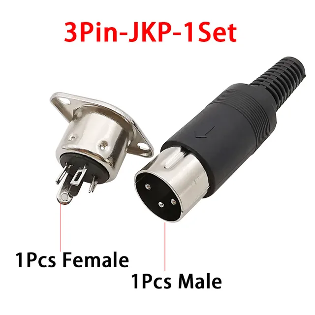1Set DIN Audio Adapter 3/4/5/6/7/8 Pin DIN Male Plug with Plastic ...