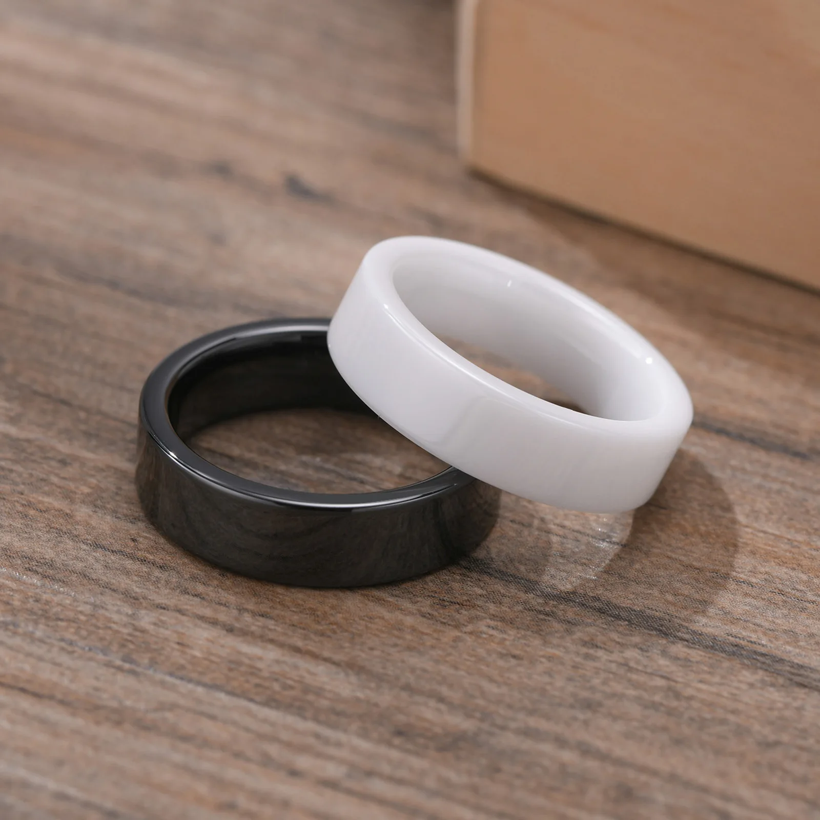LIEBE-ENGEL-High-Quality-Black-White-Ceramic-Ring-For-Men-Women-Fashion ...