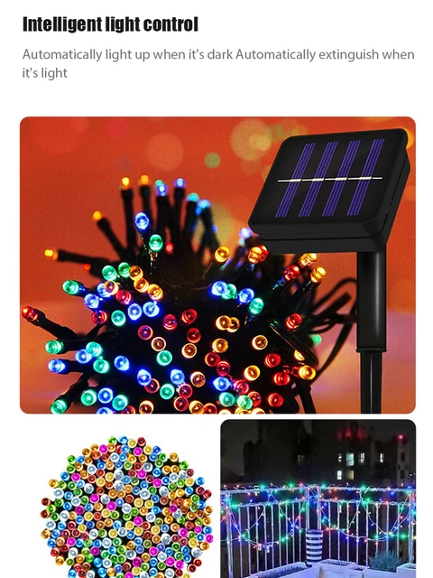 Solar String Lights Waterproof Solar Powered Fairy String Lights – 50 ...