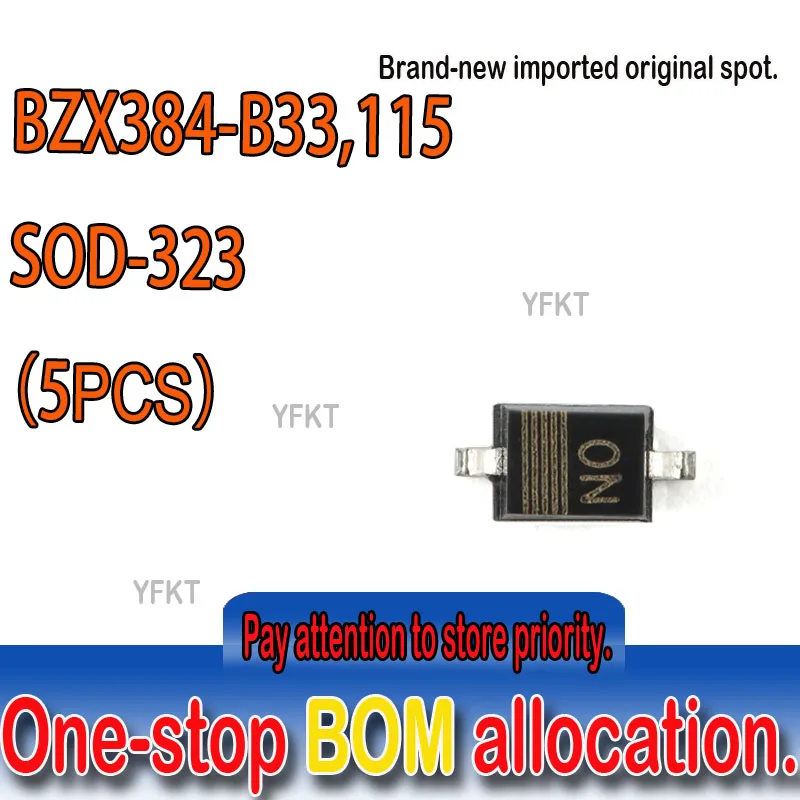 New-original-spot-BZX384-B33-115-SOD-323-voltage-regulation-diode-BZX384-series-Voltage ...