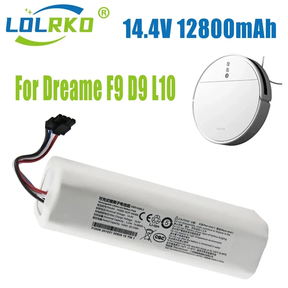 Original 14 4v 12800mah Robotic Vacuum Cleaner Replacement Battery For