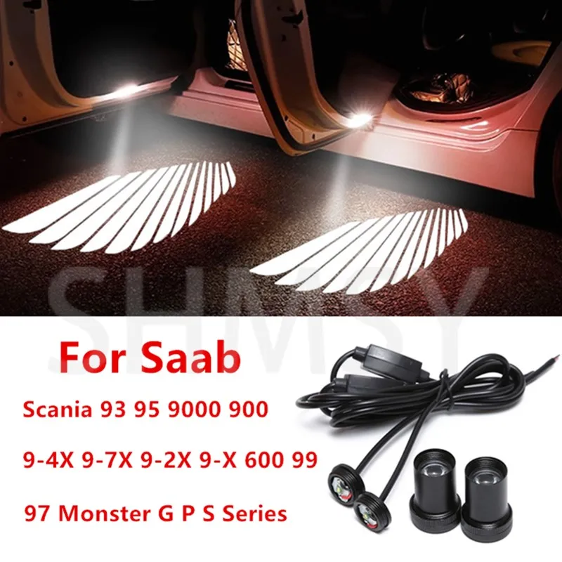 LED-Car-Door-Light-Angel-Wings-Projector-Lamp-For-SAAB-Scania-93-95 ...