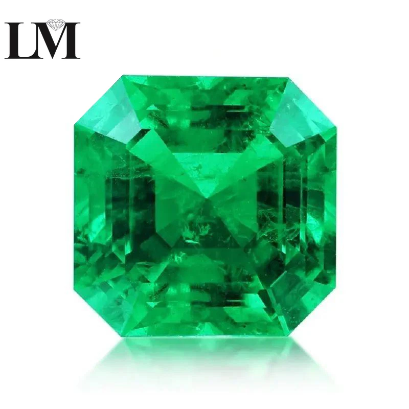Lab-Grown-Colombian-Emerald-Hydrothermal-Asscher-Cut-Synthetic-Gemstone ...