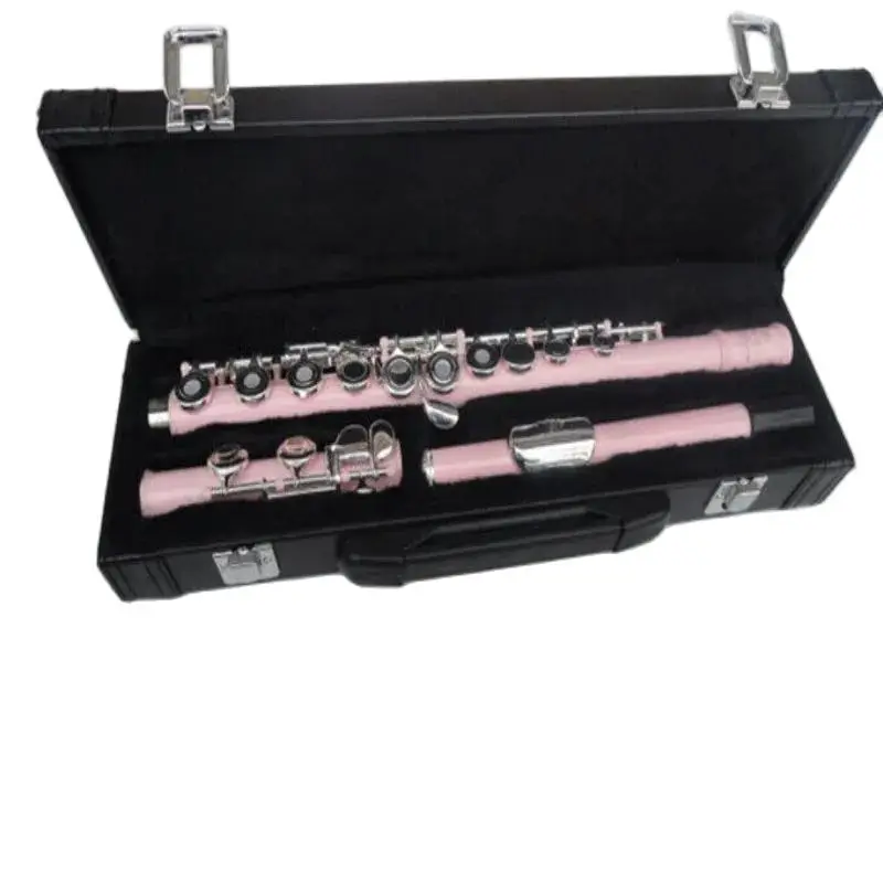 Pink-Flute-16-Holes-E-Key-Open-Silver-Key-Flute-Musical-Instrument-with ...