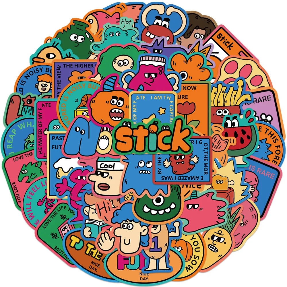 10-30-50pcs-Cute-Funny-Monster-Sticker-Bizarre-Cartoon-Deacls-Kids-Toy ...