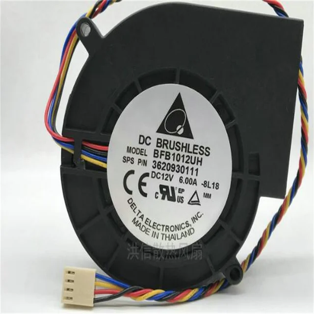 Delta 9733 9.7cm 12V 6A BFB1012UH four-wire high-volume blower turbine ...