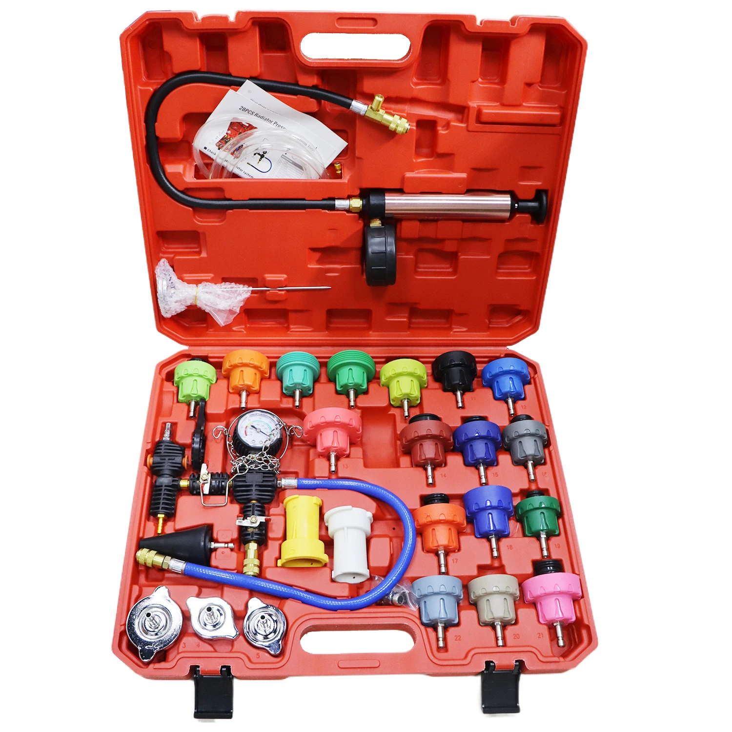 28PCS-Radiator-Pump-Pressure-Tester-and-Coolant-Vacuum-Refill-Tool-Kit ...