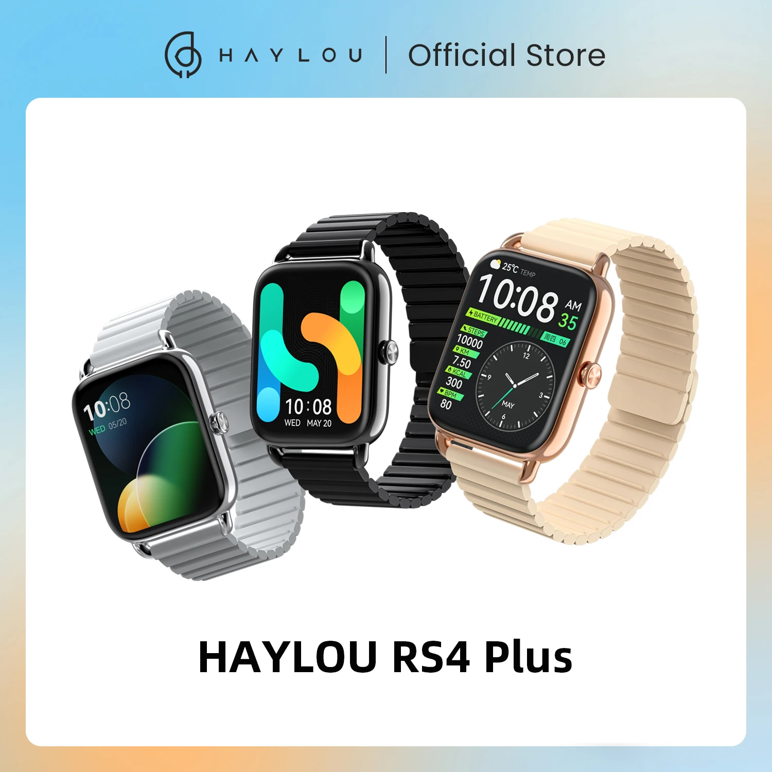 Haylou rs4 plus relógio inteligente 105 modos de esportes 1.78 "display ...