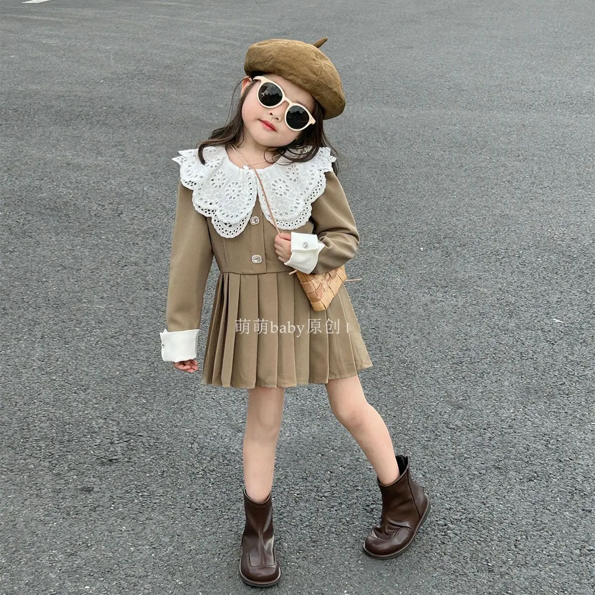 Children-clothes-3-8-yrs-Pleated-skirt-Spring-Autumn-Sailor-Lace-Doll ...