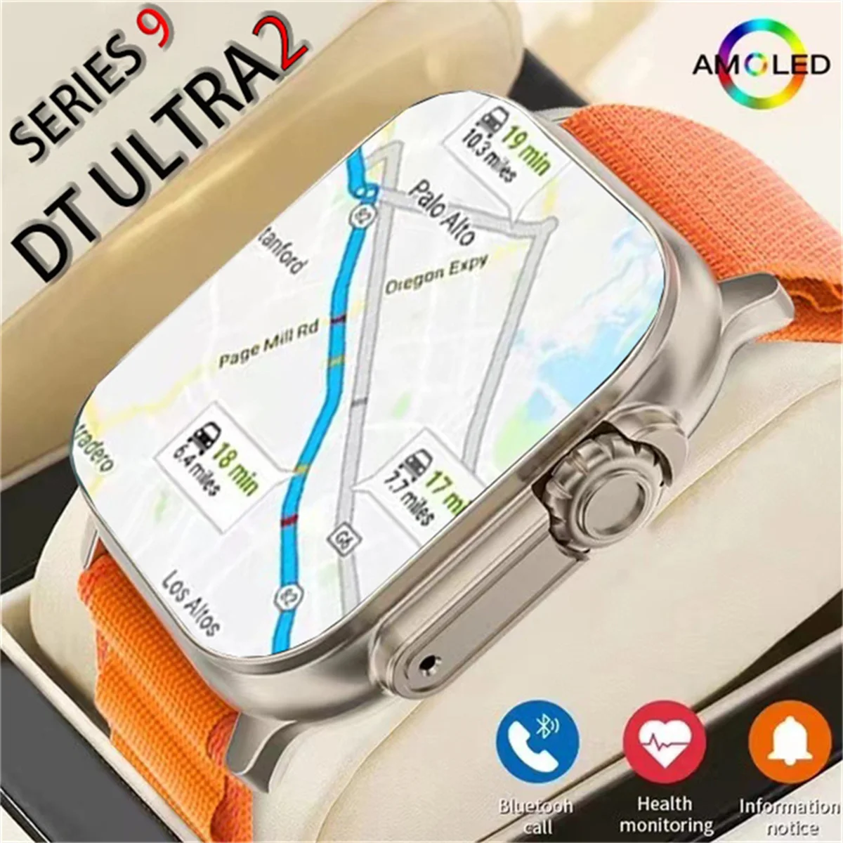 Smartwatch-DT-Ultra-2-para-homens-e-mulheres-tela-Amoled-16G-ROM-Wi-Fi ...