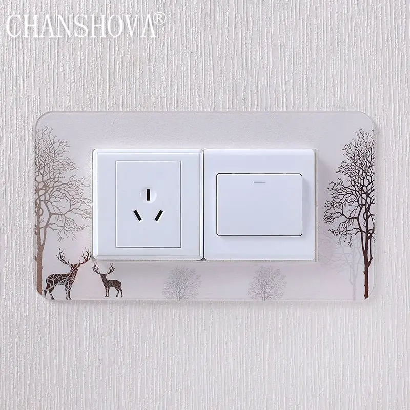 Various-Side-by-side-Acrylic-Socket-switch-sticker-Wall-stickers-Home ...